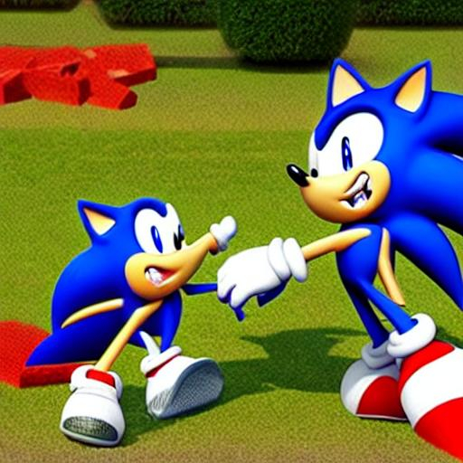 highly detailed promo image of sonic vs ryback | OpenArt