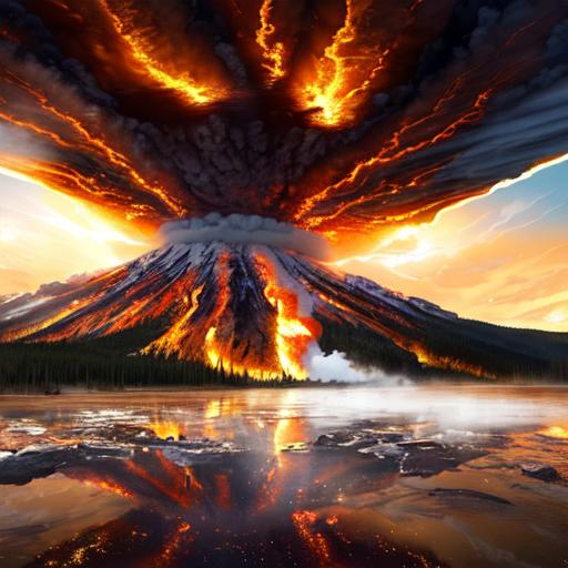 yellowstone national park, supervolcano, violent meg... | OpenArt