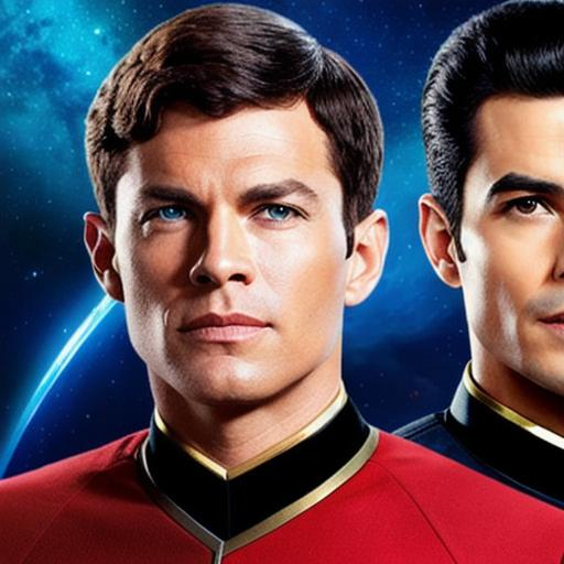 2 starfleet officers, Star Trek style, photo realistic | OpenArt
