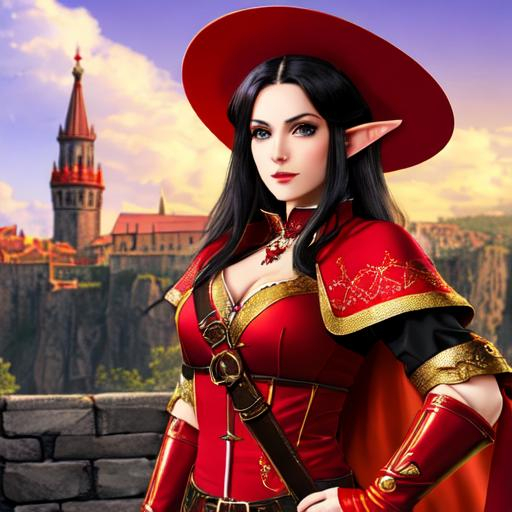 An Elf wearing red and gold spanish inquisition/viki... | OpenArt