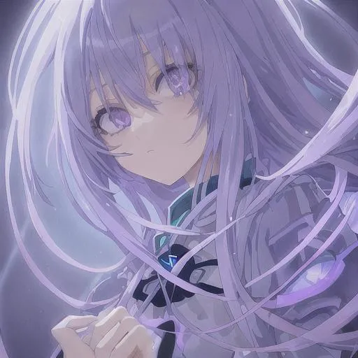 light blue light purple haired girl with beautiful e... | OpenArt