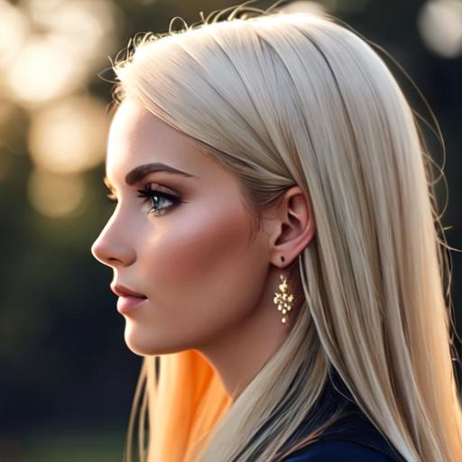 Scandinavian woman, side profile, beautiful