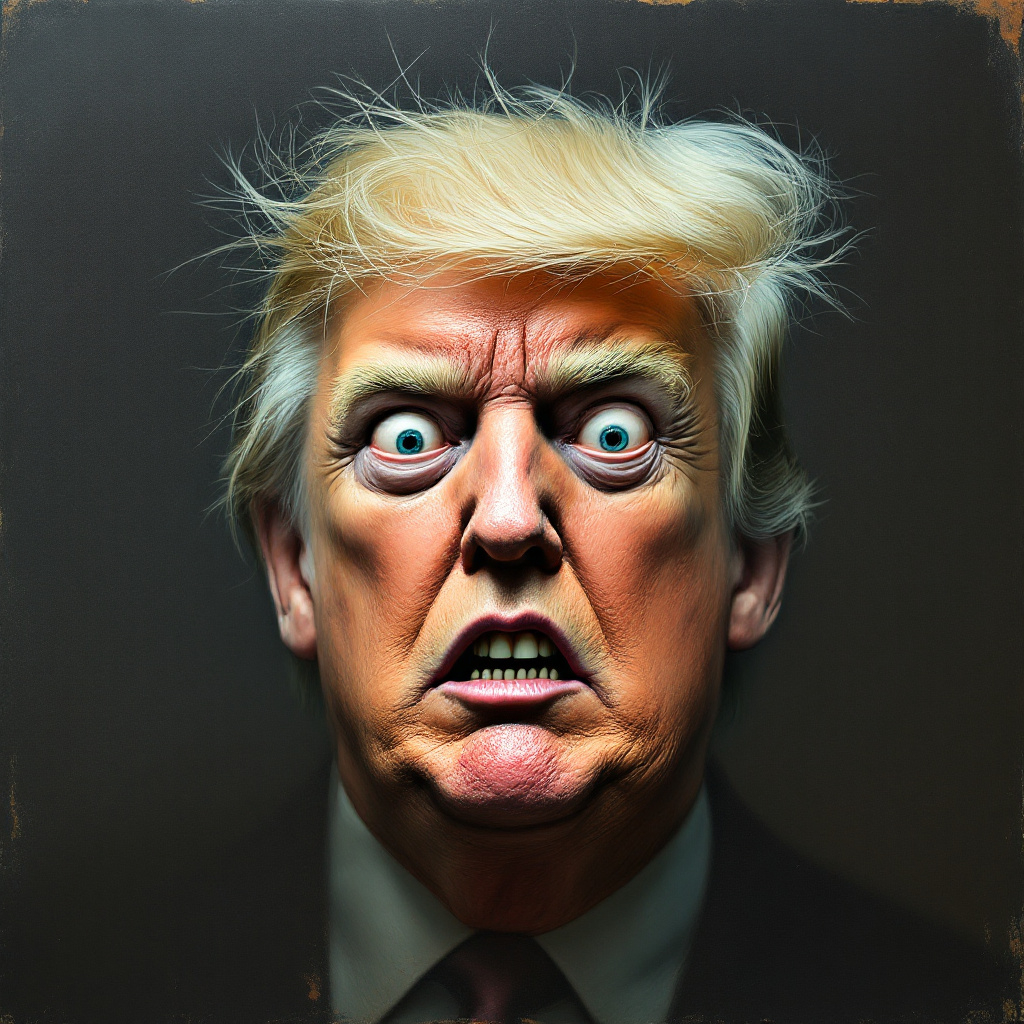 Distorted trump portrait
