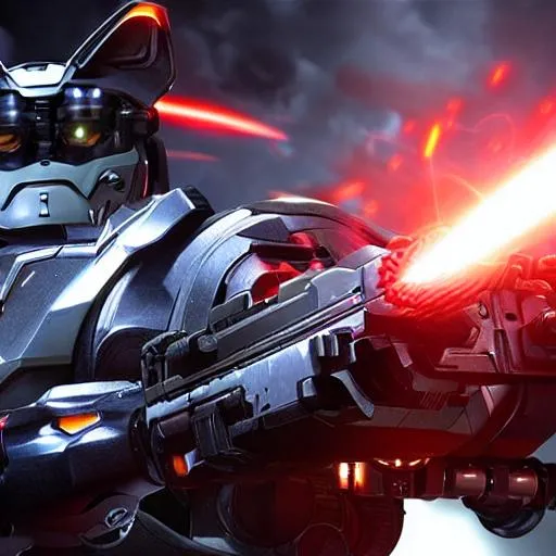 An epic cyberpunk style digital art portrait. Very f... | OpenArt