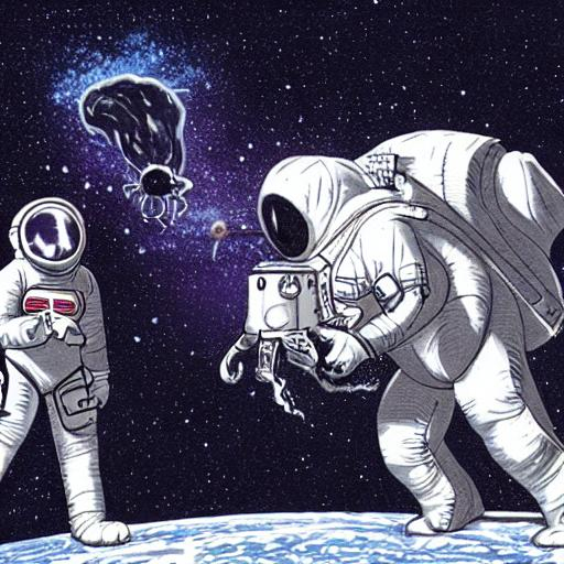 A lovecraftian ancient space behemoth staring at an... | OpenArt