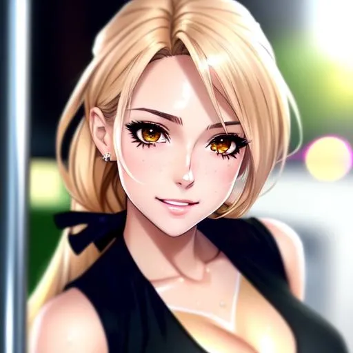 semi-realistic anime girl, skin highlights, hair hig... | OpenArt