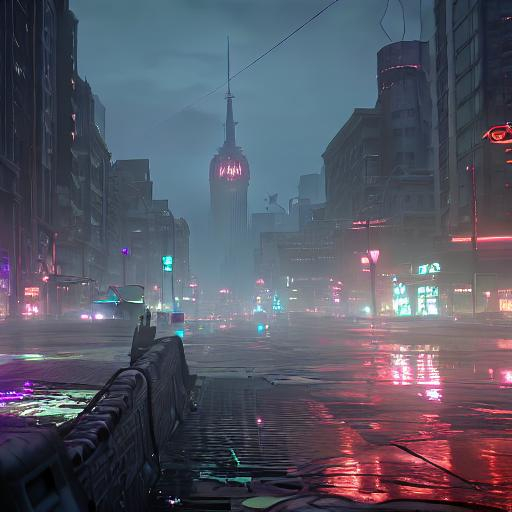 dark disturbing colors, its a rainy day, dark city,... | OpenArt