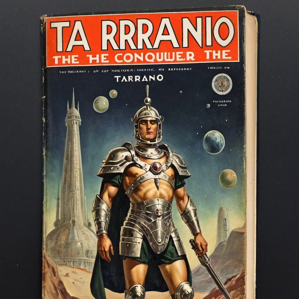 1920's science fiction book cover tarrano the conqueror