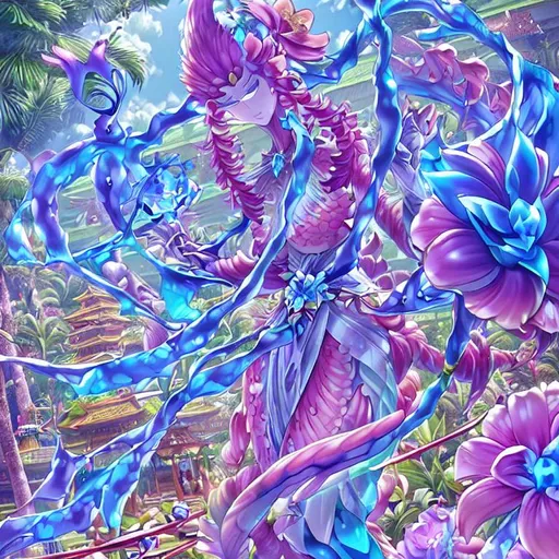 magical giant sentient tropical sandy palm tree carn... | OpenArt