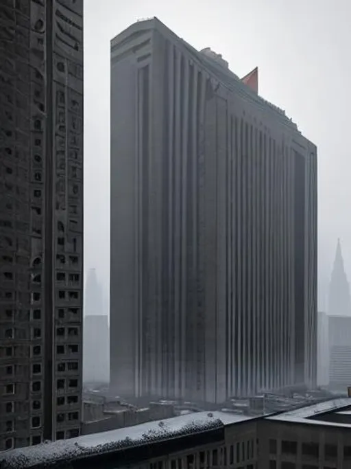 a dark grey soviet nazi building, alfred speer, mega...