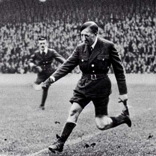 Hitler scoring a goal in football | OpenArt