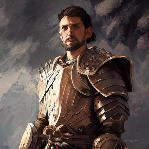 realistic portrait of a dnd male warrior, D&D, short... | OpenArt