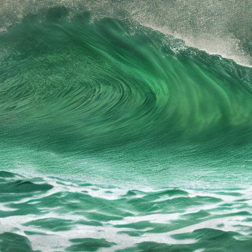 green waves photorealistic | OpenArt