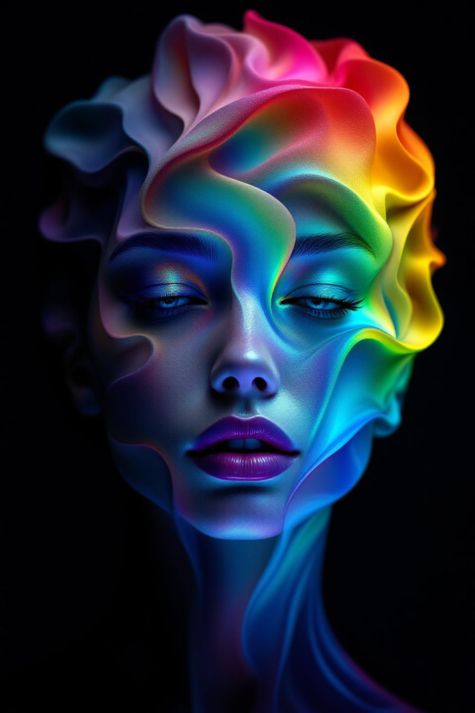 Her face is a hypersurface of constant topological t...