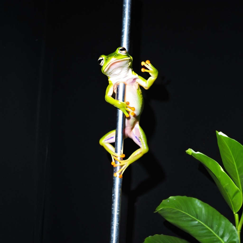 pole dancing frog