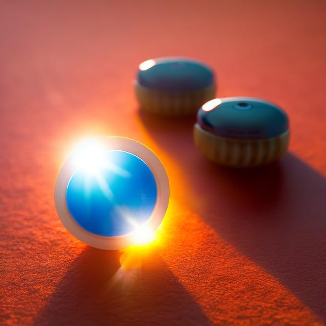 capsule or pill with the sun inside