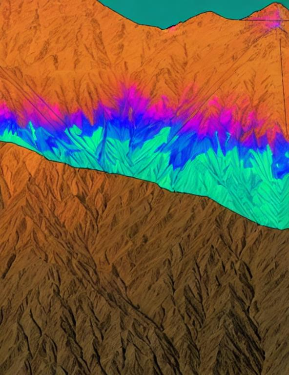 A photograph of a mountain range with transparent ra... | OpenArt