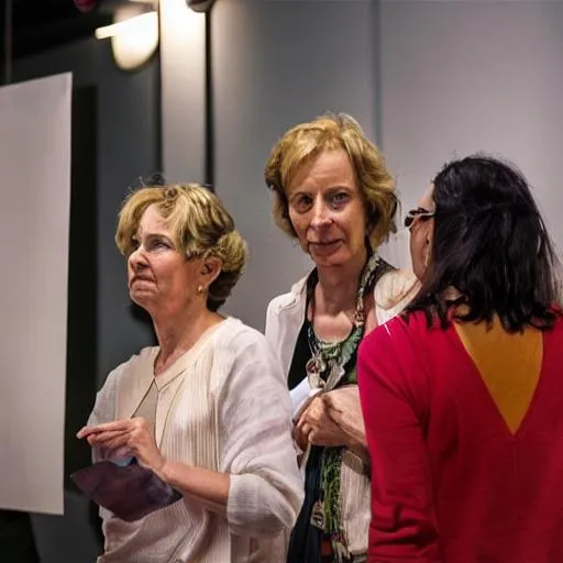 two women in an art auction | OpenArt