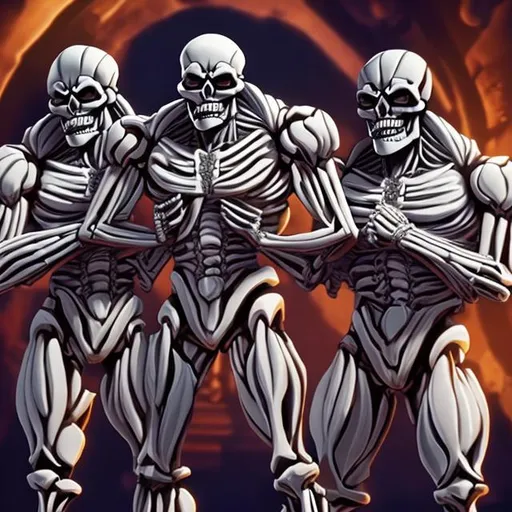 skeleton, sigma, buff, flexing