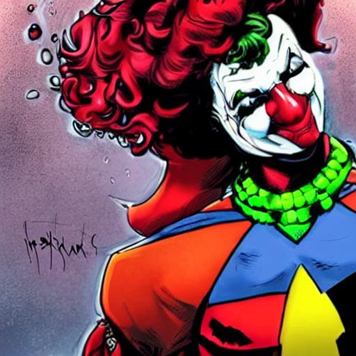 Superhero clown dc style