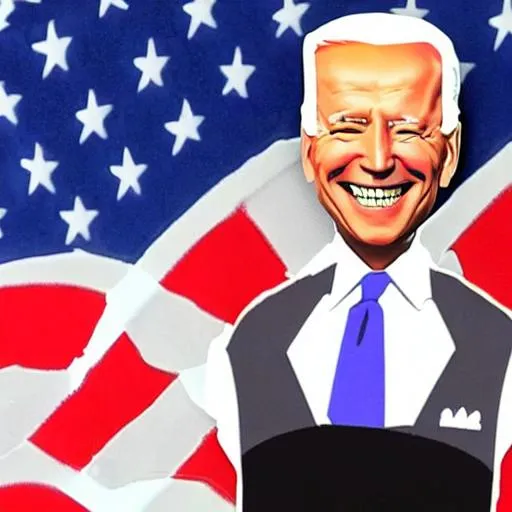 Photorealistic, Joe Biden as a strong boxer with mus...