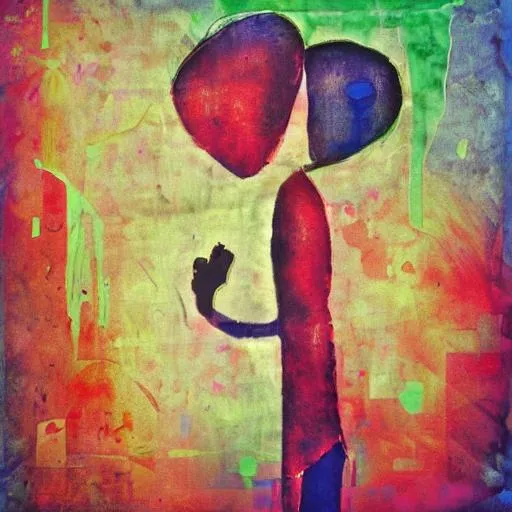 abstract art that represents the pain and struggles...