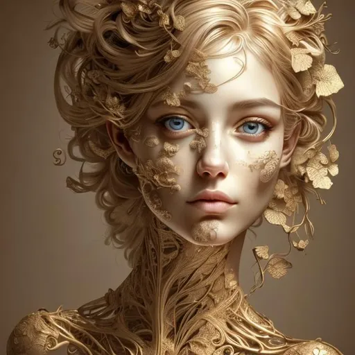 insanely beautiful portrait of a woman, expressive e...