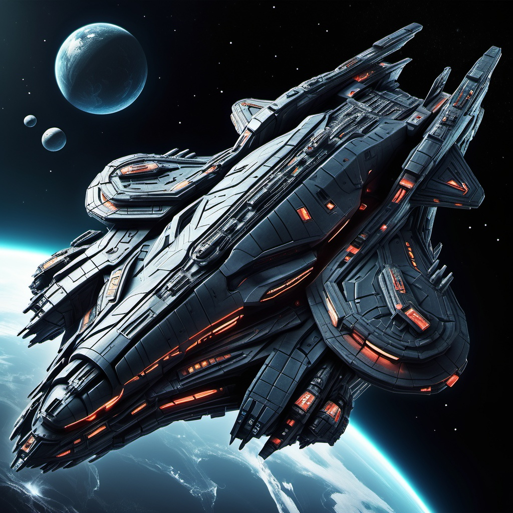 Epic Sci-fi universal Monolith spaceship Battleship