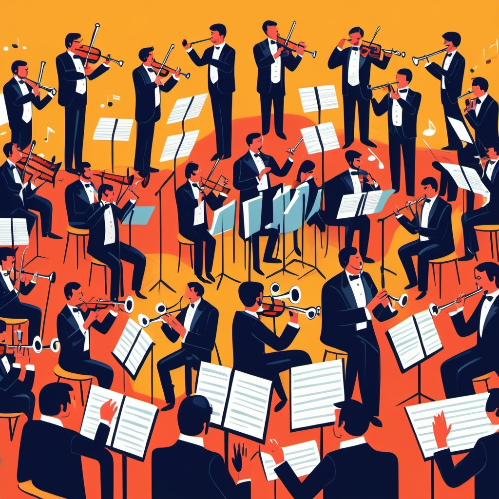 A dynamic and artistic digital illustration of an or...