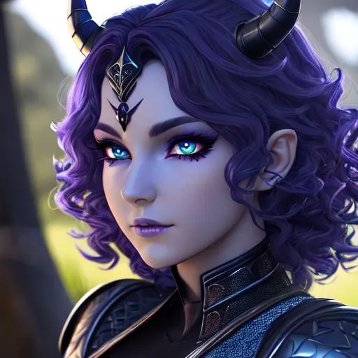 dnd, tiefling, demon, snake eyes, void eyes, detail...