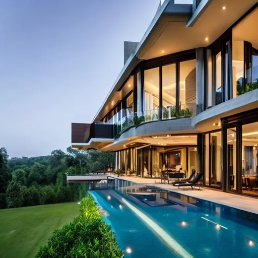 modern-looking, 1 floor, regular white family house... | OpenArt