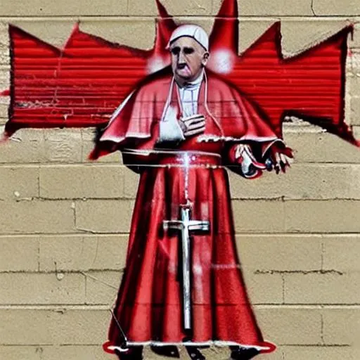 hyper realistic hyper real vatican pope with hitler...