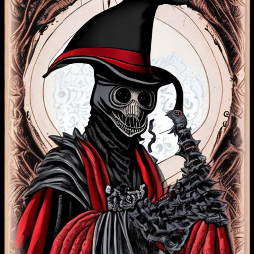 plague doctor tall buff black and red | OpenArt