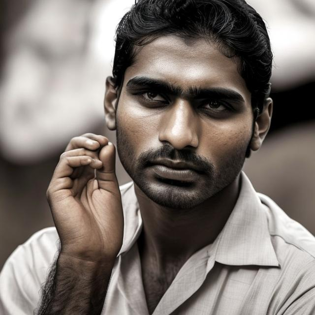 Indian men exhibit a wide range of skin tones, varyi...