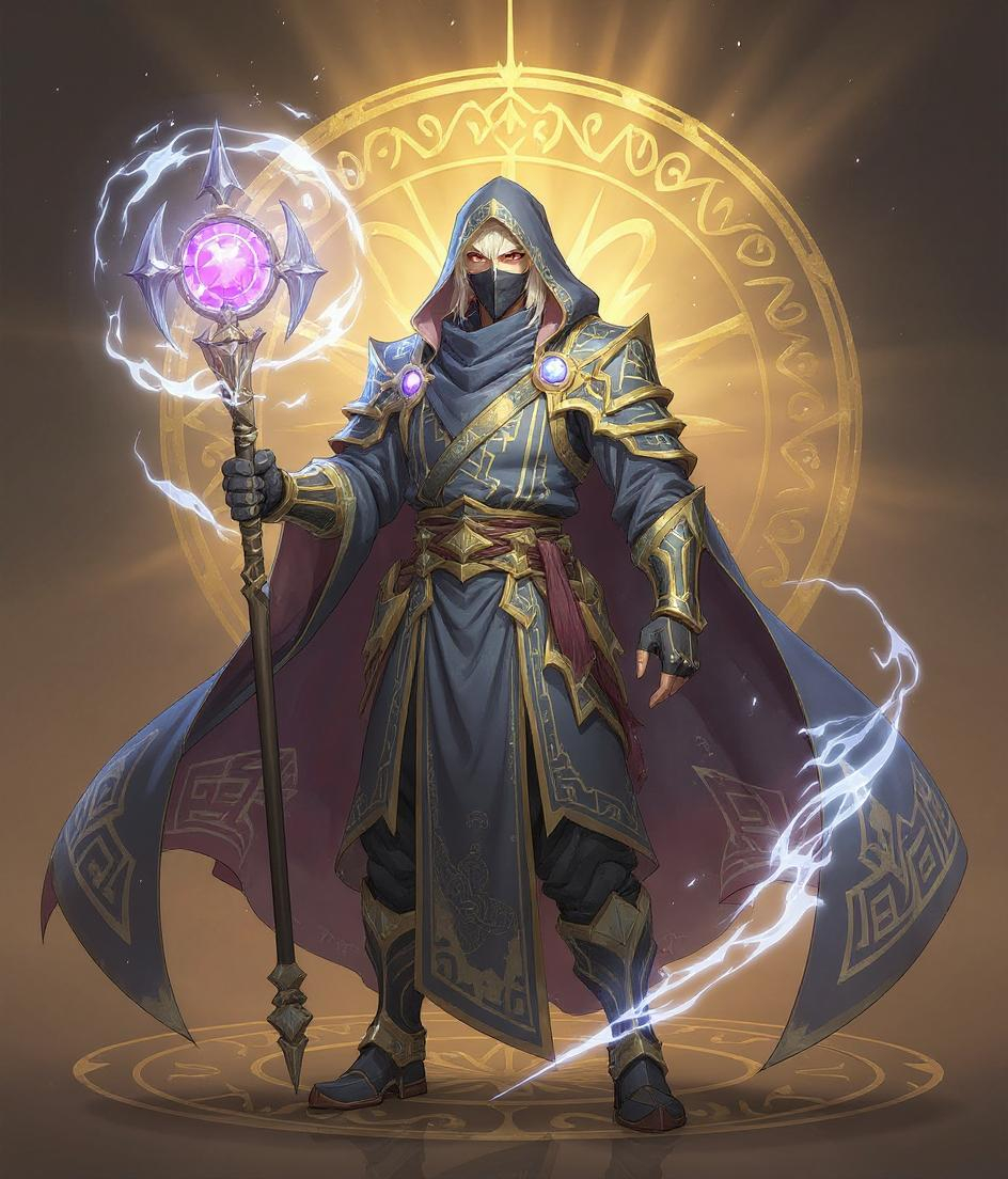 A divine mage, master of magic, wielding a powerful...