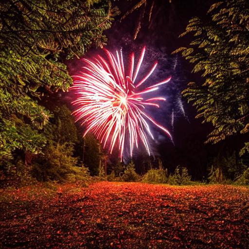 Fireworks in the woods | OpenArt