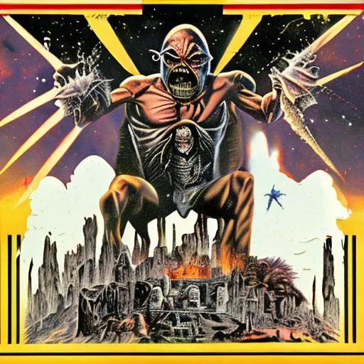 80s iron maiden album cover | OpenArt