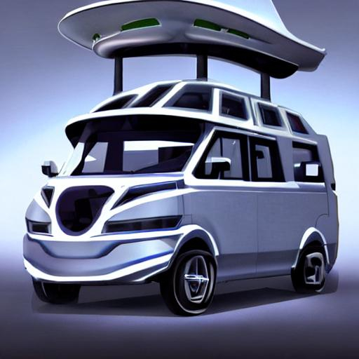 concept art of a futuristic octopus van