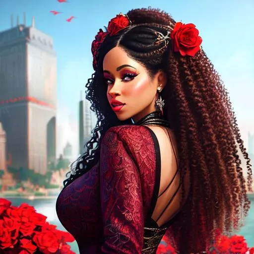 Cardi. B, Hyper realistic, detailed face,battlefield... | OpenArt