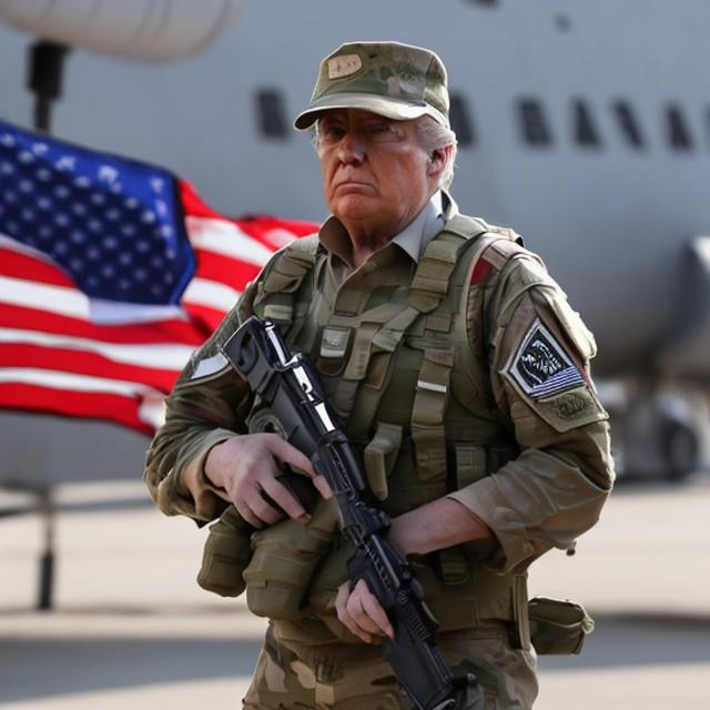 Donald trump as soldier