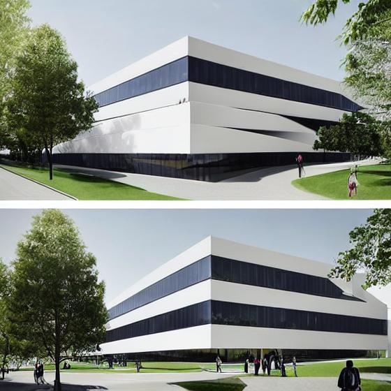 Design a modern museum building in an urban setting... | OpenArt