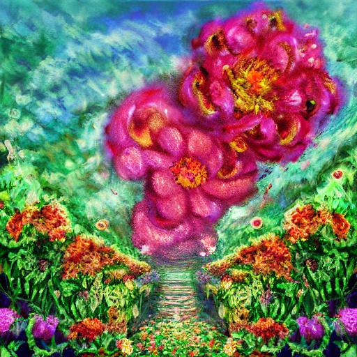 Monet Demon flower explosion | OpenArt