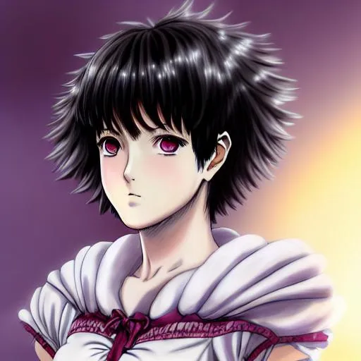 anime portrait of Casca from Berserk, anime eyes, bl... | OpenArt