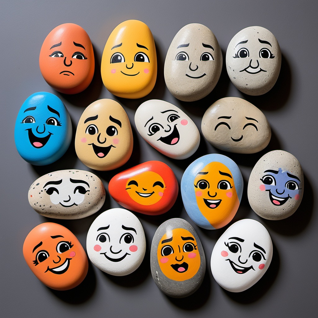 Mood Rocks How it works: A set of smooth, painted st...