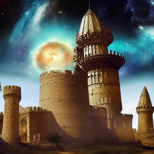 hyperdetailed ancient medieval castle, hubble cosmic... | OpenArt