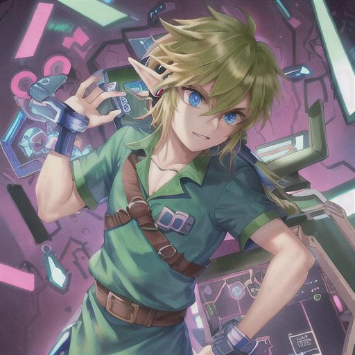 Link dressed in tech gear | OpenArt