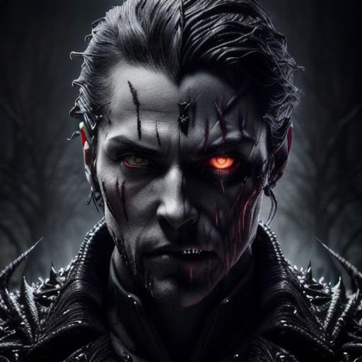 Photorealistic, Dark, Horror, Vampire Male with Flay... | OpenArt