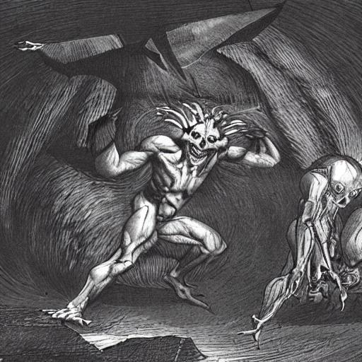 A demon possessing the soul of a tormented being try... | OpenArt