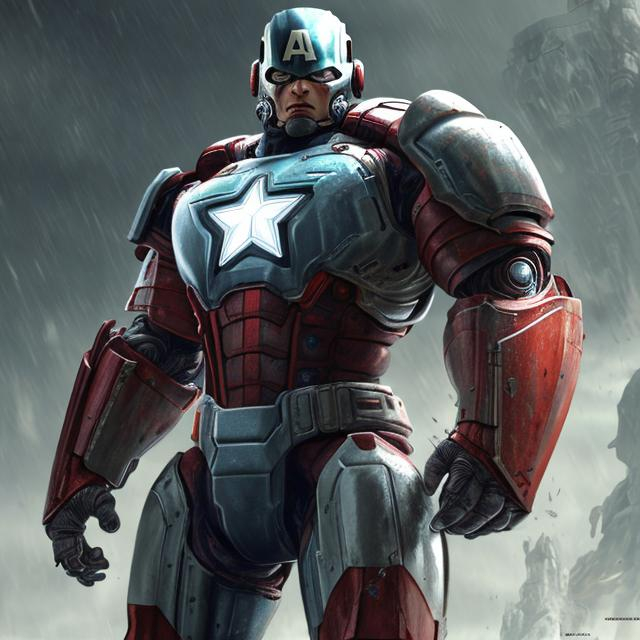 power armor videogame cg render highly detailed colo...