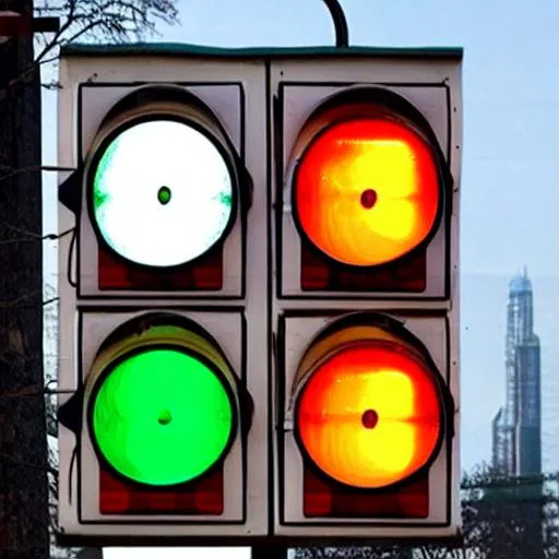 traffic light art to be printed